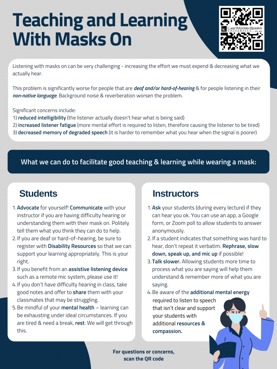 Teaching and Learning With Masks On – Speech and Auditory Research Lab